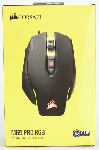 Corsair M65 PRO RGB Optical FPS Gaming Mouse (12000 DPI Optical Sensor, Adjustable Weights, 8 Programmable Buttons, 3-Zone RGB Multi-Colour Backlighting, Xbox One Compatible) - Black