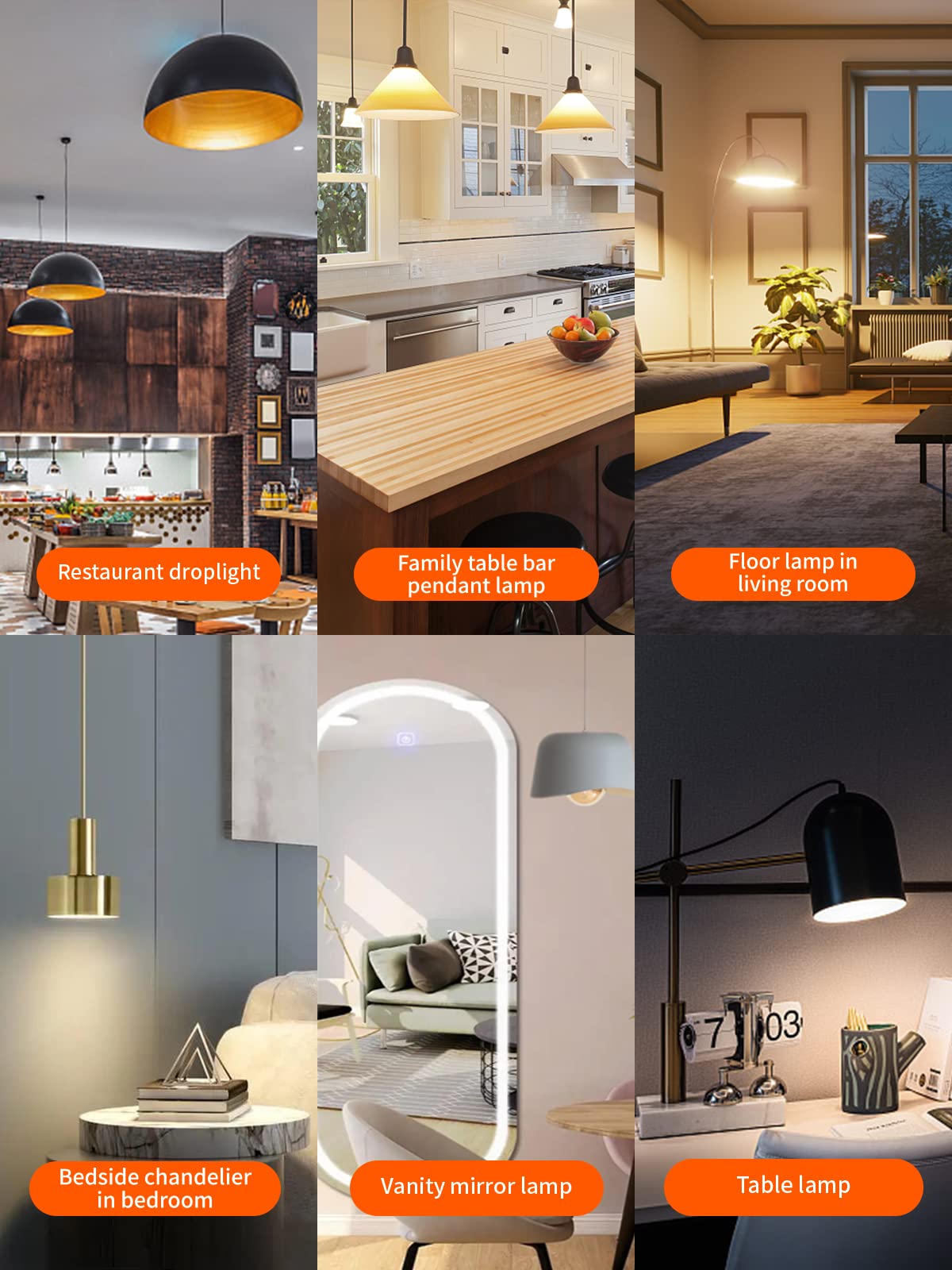 OMED 60w Equivalent Half Chrome Led 4 Pack Lights | 6Watt G25/G80 Silver Bowl Globe Shape LED Blub | Warm White 2700K Medium E26 Base Dimmable LED Filament 600 Lumens Vintage Bulb