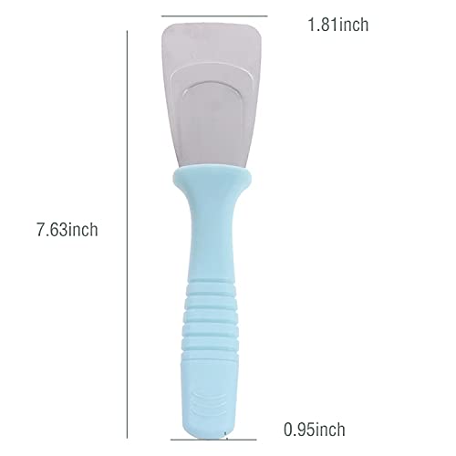 Fridge Freezer De-Icer Ice Scraper,Icebox Ice Scraper, Freezer Stainless Steel Deice Shovel Refrigerator Deicer Home Cleaning Gadget Ice Shovel Defrosting Shovel,Defrosting Scraper Gadgets (Blue