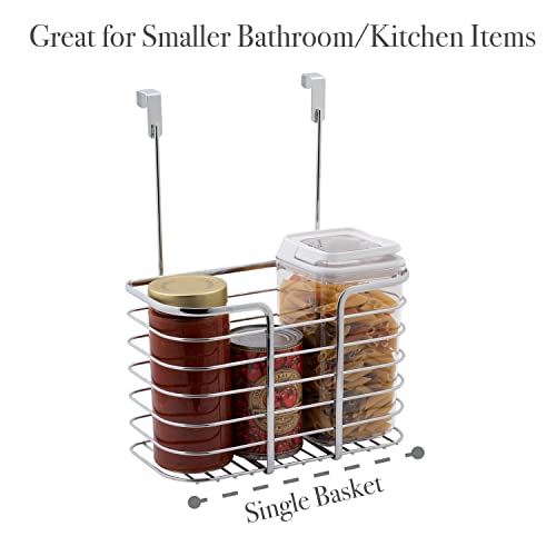 Kitchen Details 1 Tier Over the Cabinet Organizer | Single Basket | Door Hanging Storage | Bathroom | Kitchen | Chrome