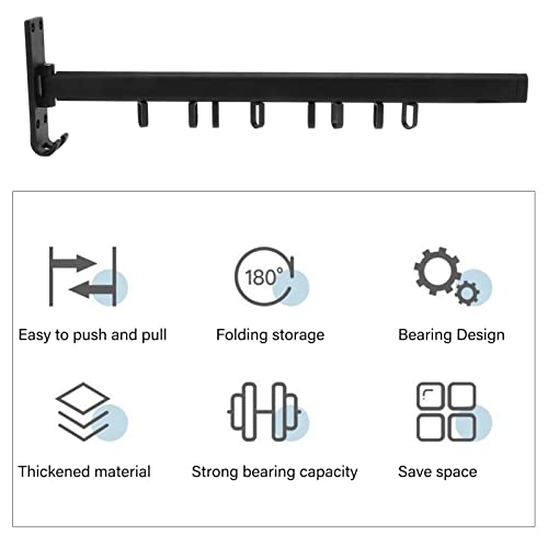 Natudeco Clothes Drying Rack Wall Mounted Clothes Rack Space Saving Dryer Rack Retractable Laundry Drying Rack for Outdoor Balcony Laundry Bathroom