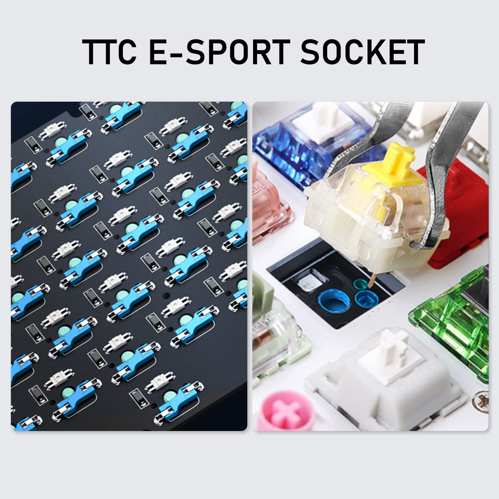 EPOMAKER CIDOO ABM084 TKL Hot Swap RGB 2.4Ghz/Bluetooth 5.0/Wired Mechanical Knob Keyboard NKRO with Poron Foam, 3000mAh Battery, Dye Subbed PBT Keycaps for E-Sport Win/Mac/Linux(Gateron G-pro Yellow)