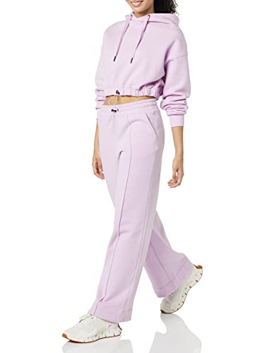 Core 10 Women's Super Soft Cropped Length Hoodie Sweatshirt, Lilac, Small