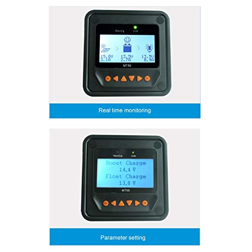 EPEVER MPPT Solar Charge Controller 30A 12V 24V Auto Tracer3210AN + Remote Meter MT50 + RTS Common Negative Ground Solar Panel Regulator for Lead-Acid Lithium Battery (30A + MT50+RTS)