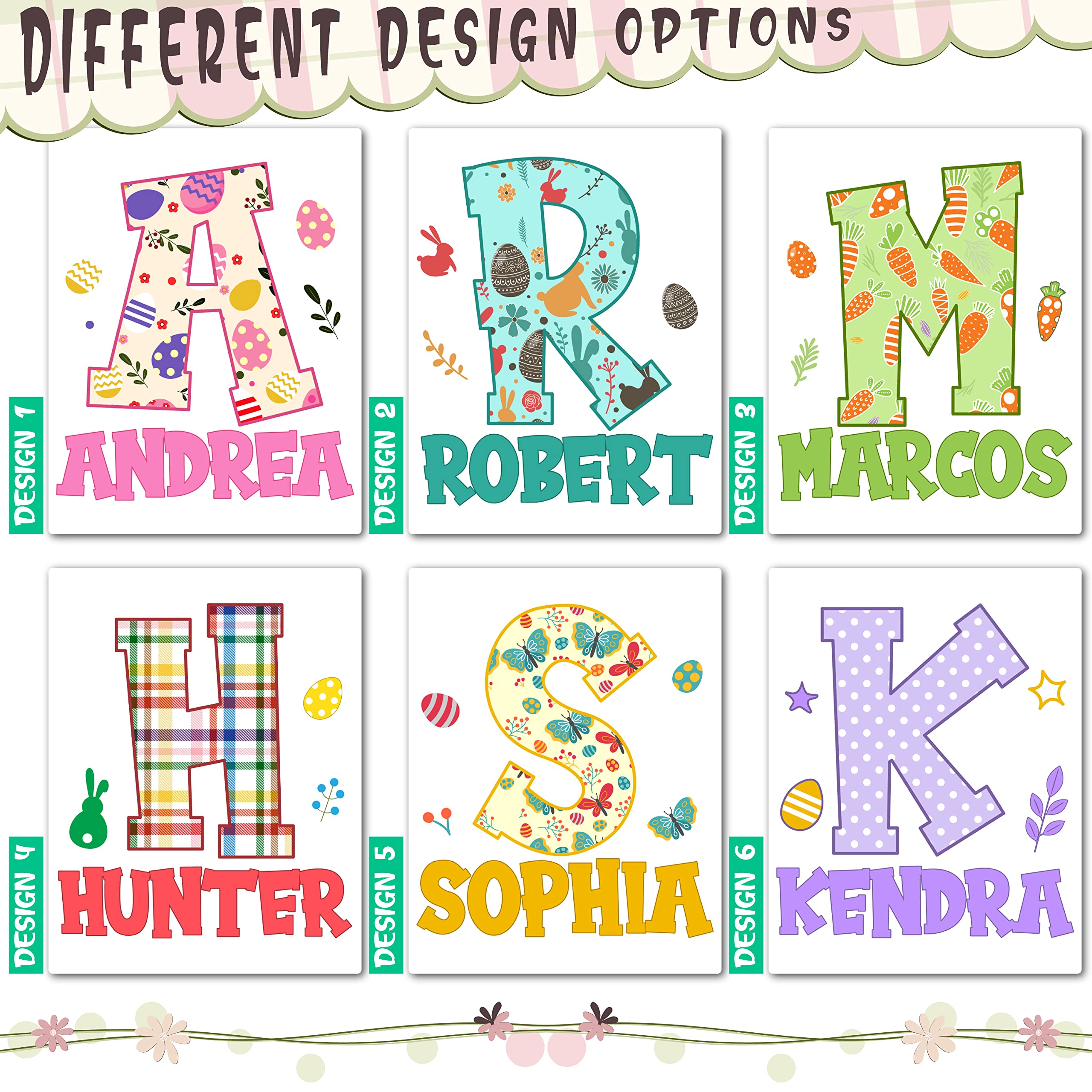 Personalized My First Easter Baby Onesie w/Name - 9 Design Customize 1st Boy Outfits Gifts Custom Girl Outfit Bunny Clothes Kids Bodysuit Newborn 6M 12M 18M 24M C1, White