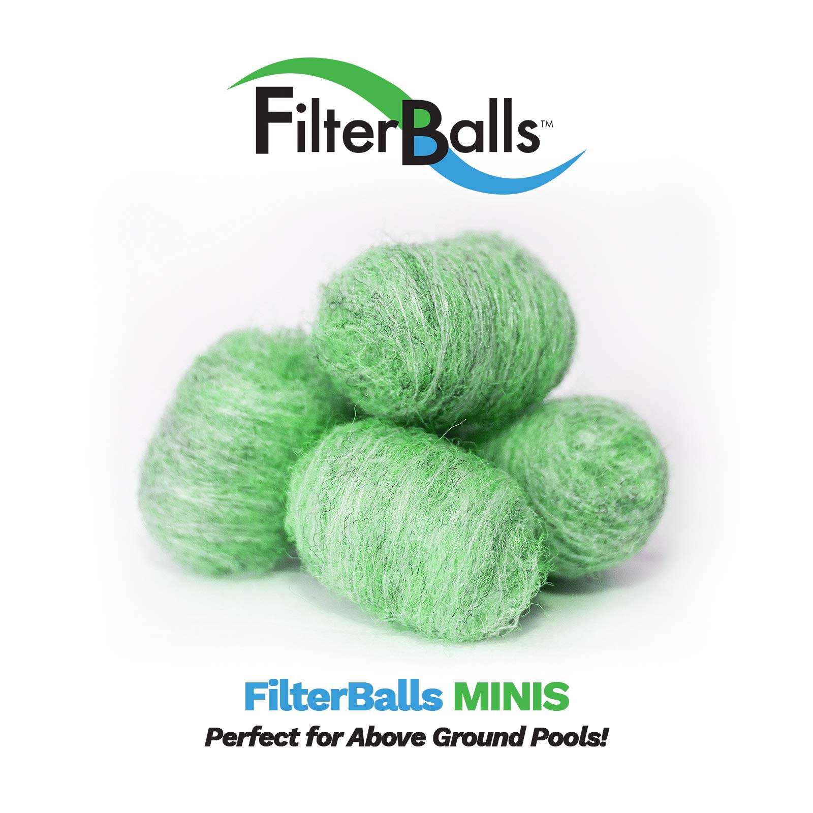 FilterBalls Minis - Clean Tech Filter Media - Made in The USA, Easy to Install Filter Media for Above Ground Pools - Replacement for Sand, Zeolite, and Mystic White - 1/2 Cubic Ft. Bag, Color may vary