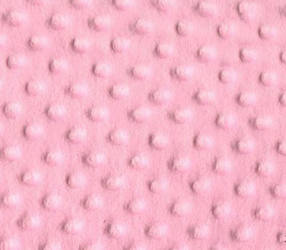 Minky Dimple Dot Blanket Fabric 60" Wide Sold by The Yard (Light Pink)