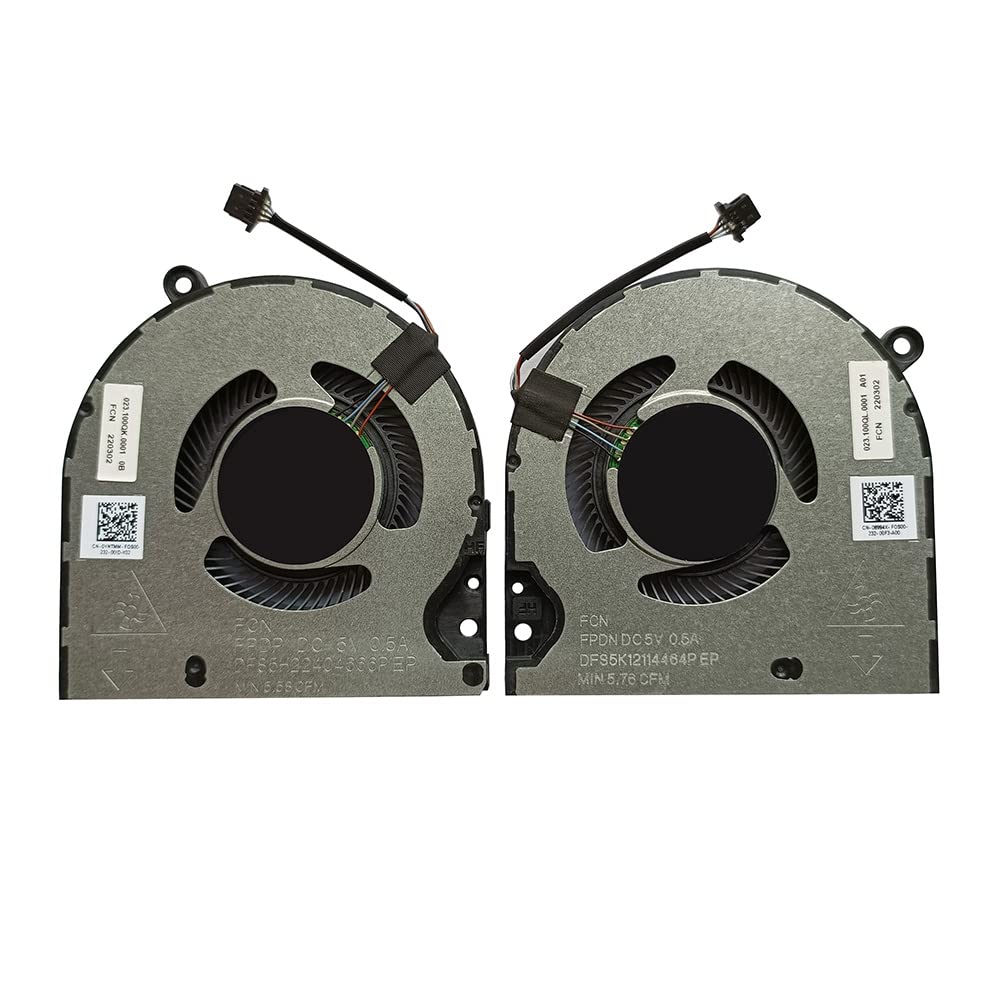 PYDDIN (1 Pair) New CPU GPU Cooling Fan Intended for Dell Inspiron 14 5420 (RTX 2050 Series)/ Inspiron 14 Plus 7420 7430 Series Fan P157G 0YNTMM 08994X DC5V