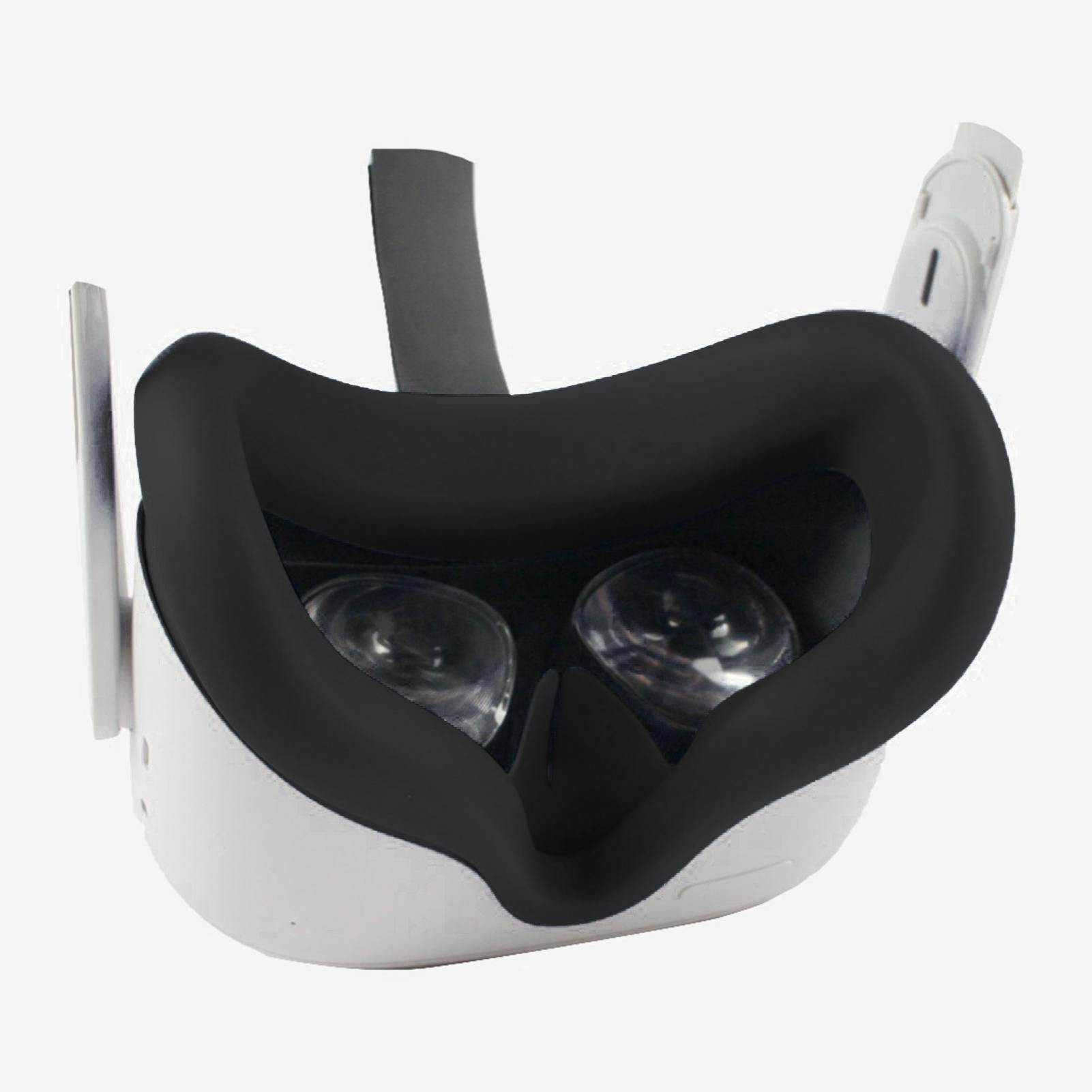 DealmerryUS VR Silicone Face Cover Pad Replacement for Oculus Quest 2,Sweat-Proof Lightproof Non-Slip Washable Replacement Face Pads Accessories