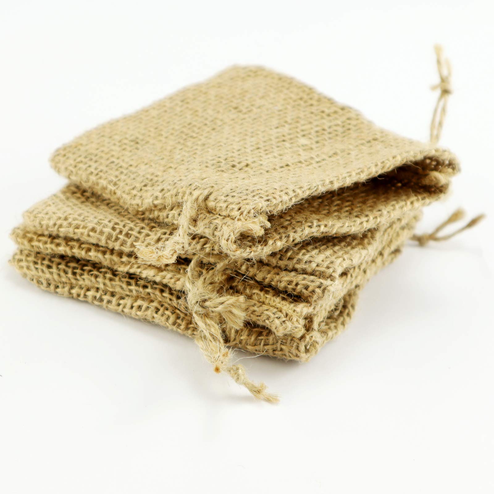 Burlap Favor Bags with Jute Drawstring by Celebrate it, 3" x 4"