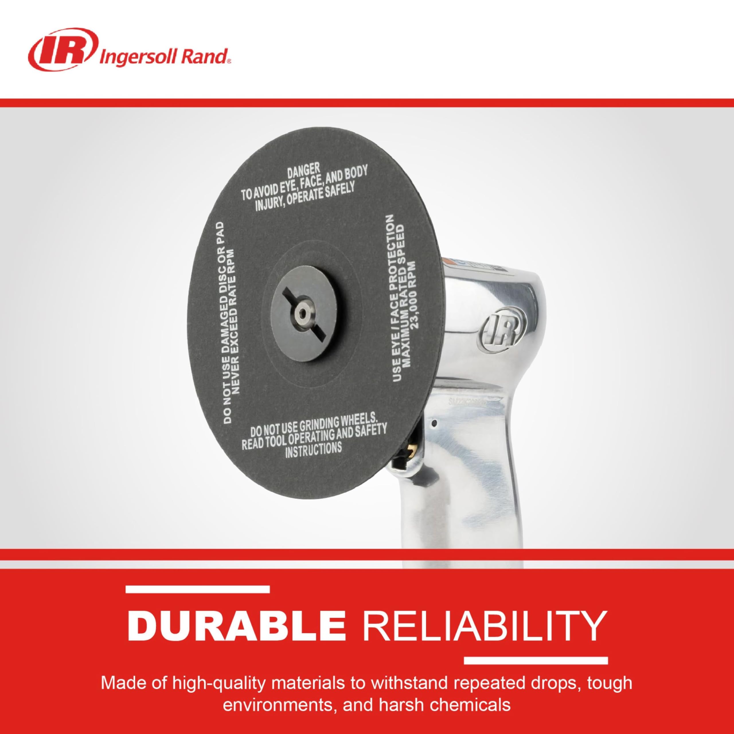 Ingersoll Rand 317-B - 3" and 5" Sander, Fiber Pad, 18000 RPM, 0.45 HP, Chrome