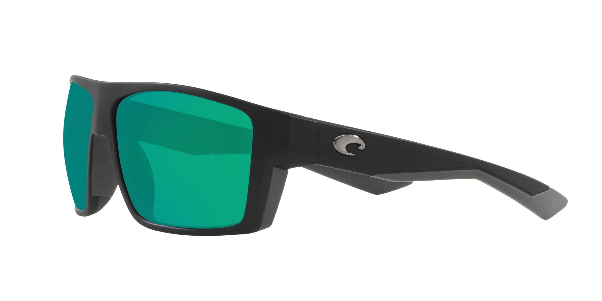 Costa Del Mar Mens Bloke Rectangular Sunglasses, Bahama Blue Fade/Grey Blue Mirrored Polarized-580G, 61 mm