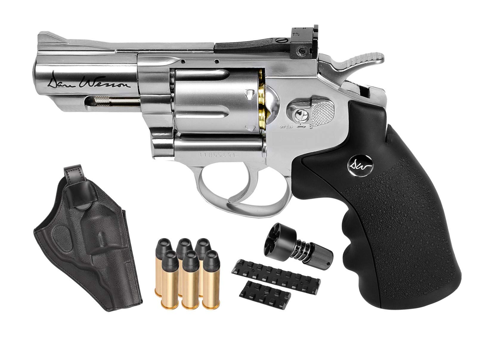 Dan Wesson 2.5" CO2 Pellet Revolver Kit, Silver air Pistol