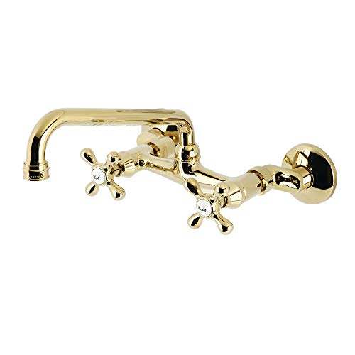 Kingston Brass KS200PB Kingston Kitchen Faucet, Polished Brass