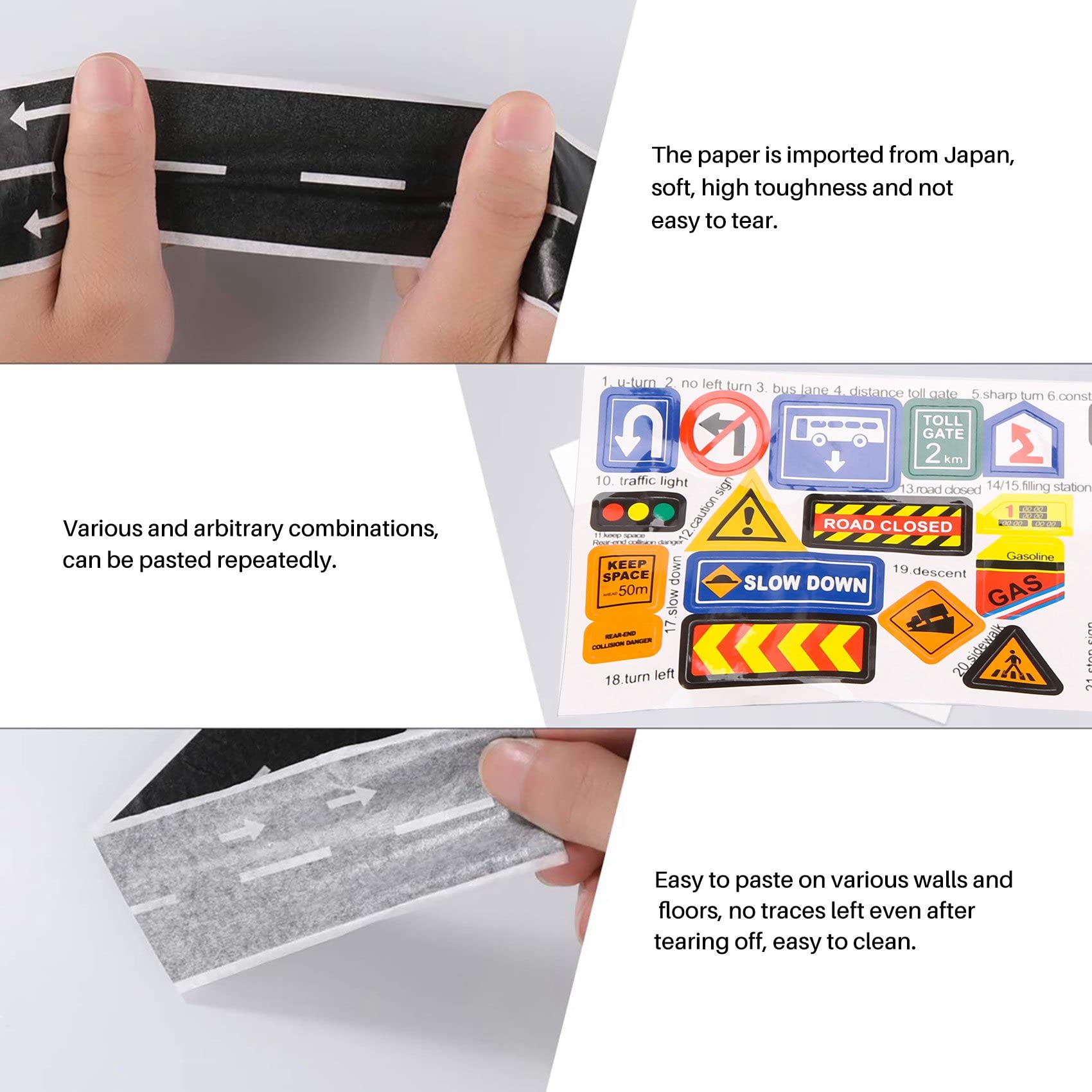 extralife Play Road Tape for Toy and Trains 3 4.8cmx5m Straight Signs -