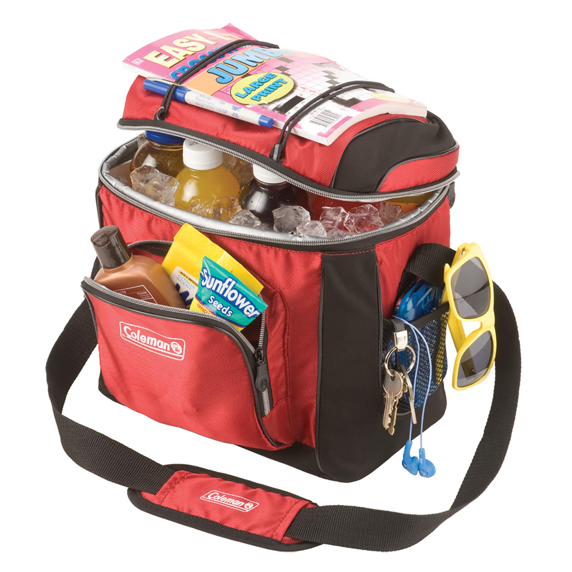 Coleman Chiller Series Insulated Portable Soft Cooler, Leak-Proof 16 Can Capacity Lunch Cooler with Ice Retention