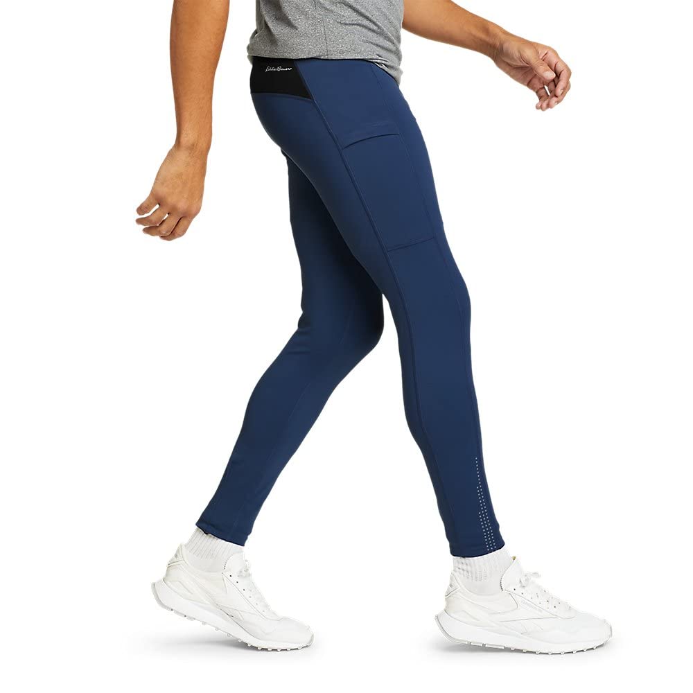 Eddie Bauer Men's Resonance Active Tights, Medium Indigo, Small