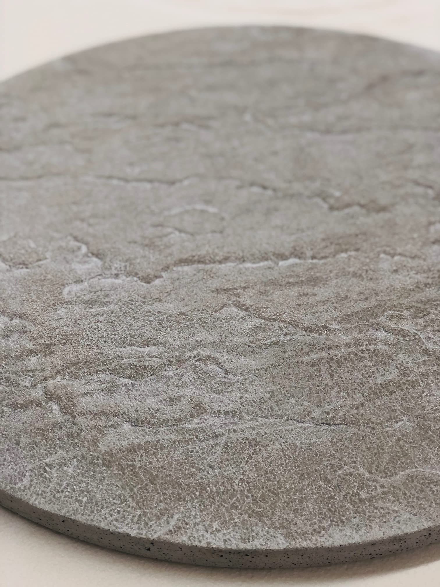 Concrete Cement Lazy Susan Unique, Hand Crafted, Gray, Turntable, 360 Degree Swivel, Made in The USA, Home Decor by Concrete Resurrection (White Wash 24" Diameter)