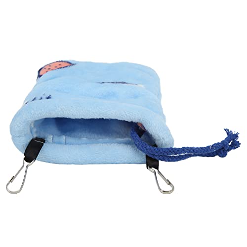 Hamster Sleeping Pouch, Flannel Warm Hamster Sleeping Bag Soft Hideout Small Pet Hanging Nest Bed with Hooks for Hamster Rat Gliders Small Pets
