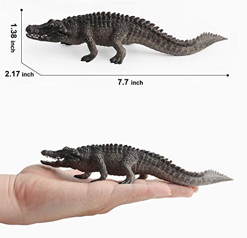Warmtree Simulated Crocodiles Model Realistic Alligator Figurines Plastic Crocodile Action Figure, Set of 3