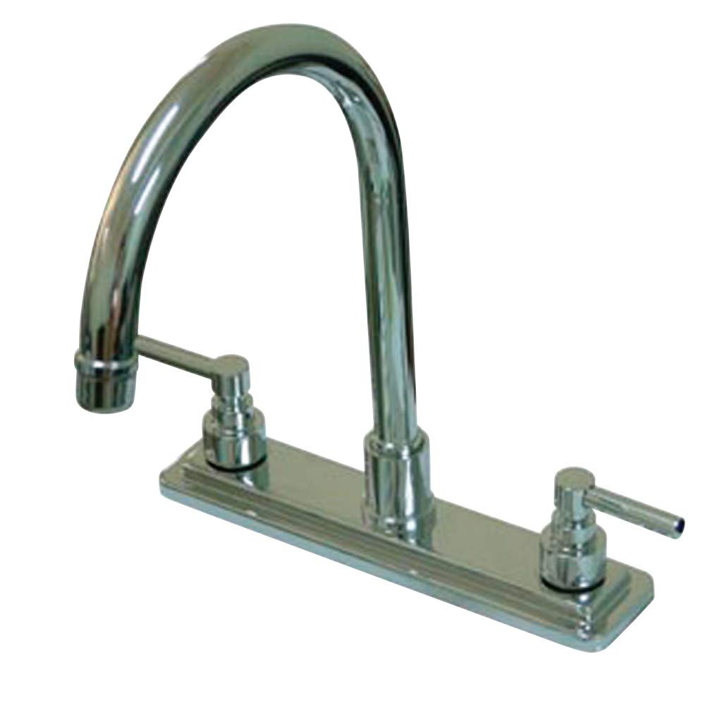 Kingston Brass KS8791ELLS Elinvar 8" Centerset Kitchen Faucet, Polished Chrome