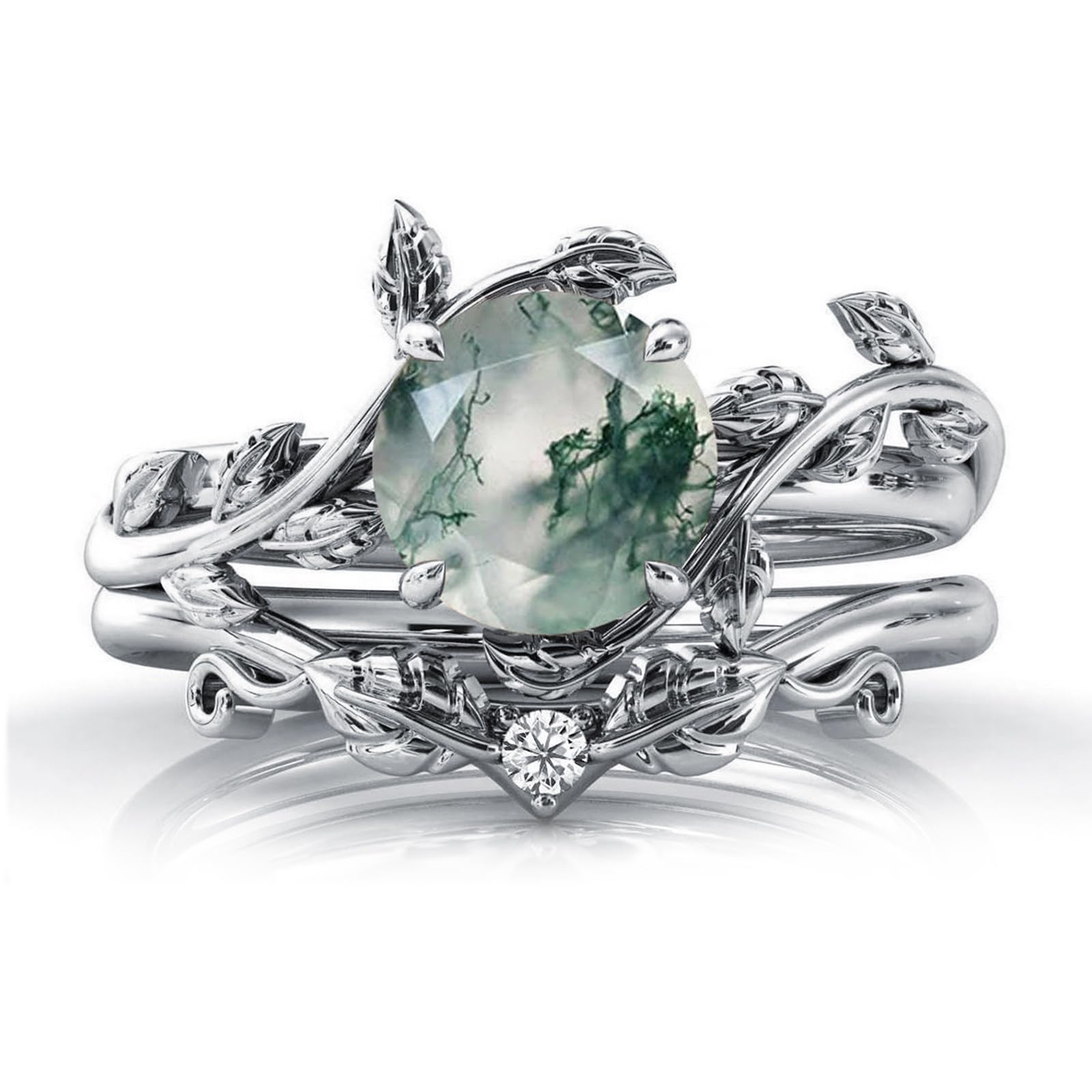 Eternity Celtic Knot Ring 925 Sterling Silver Abalone Ring Wedding Band for Women Size 7