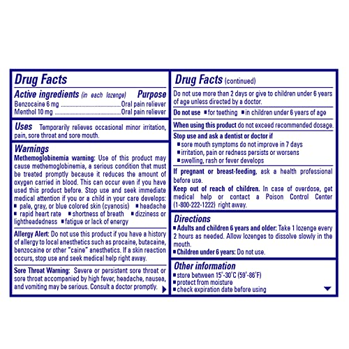 Chloraseptic Sore Throat Lozenges, Citrus, 18 Count, 1 Pack