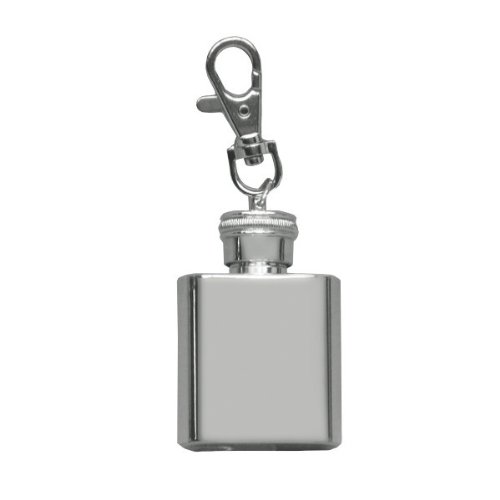 Collins Compact Stainless Steel Key Chain 1oz Flask
