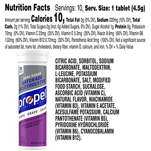 Propel Tablets, 3 Flavor Variety Pack, Makes 16.9oz Fl Oz (Pack of 40)