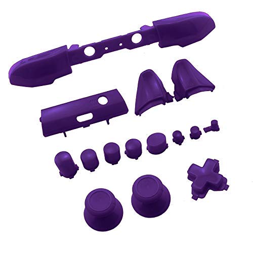 DeHasion Replacement Bumper Triggers Full Button Dpad RT LT RB LB ABXY Guide Buttons /T6 T8 Screwdrivers Compatible with Xbox One Slim/Xbox One S Controller Gamepad Repair Parts (Purple)