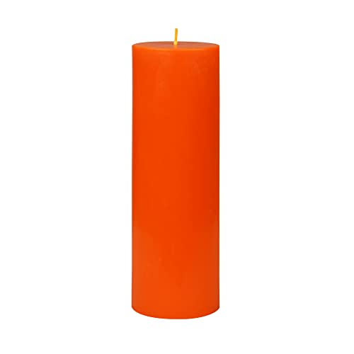 Zest Candle Pillar Candle, 3 by 9-Inch, Orange