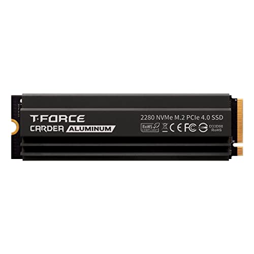 TEAMGROUP T-Force CARDEA A440 Pro Aluminum Heatsink 1TB with DRAM SLC Cache 3D TLC NAND NVMe PCIe Gen4 x4 M.2 2280 Gaming Internal SSD Works with PS5 Read/Write 7,200/6,000 MB/s TM8FPR001T0C128