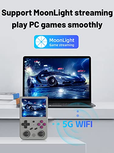 RG353VS Retro Video Handheld Game Console Linux System, 3.5 Inches IPS Screen 64G TF Card Preload 4450 Classic Games RK3566 64bit Gaming Console Compatible with Bluetooth 4.2 and WiFi