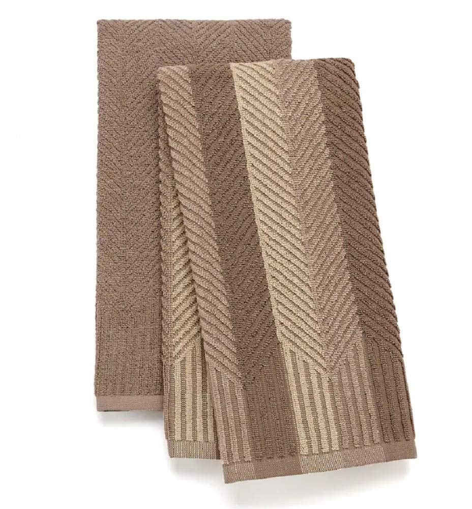 Food Network 2-pk. Sculpted Kitchen Towels (Khaki)