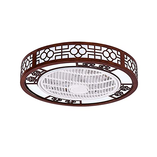CNCEST 22Inch Acrylic LED Ceiling Fan Bedroom Remote Control 3-Speed and 3-Color Change AC110V/64W (Round)