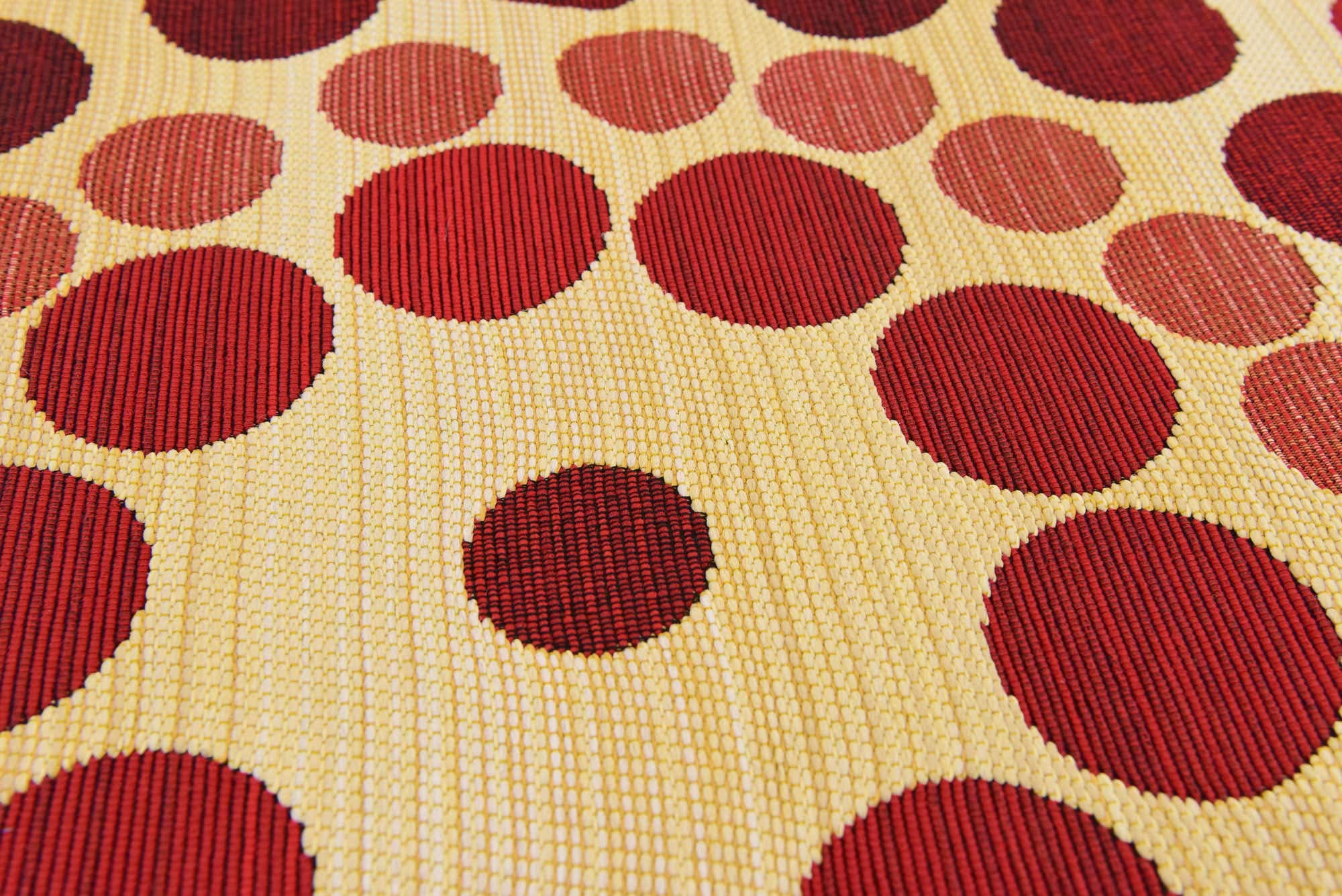 Unique Loom Outdoor Modern Collection Area Rug - Spark (10' x 12' 2" Rectangle, Beige/ Burgundy)