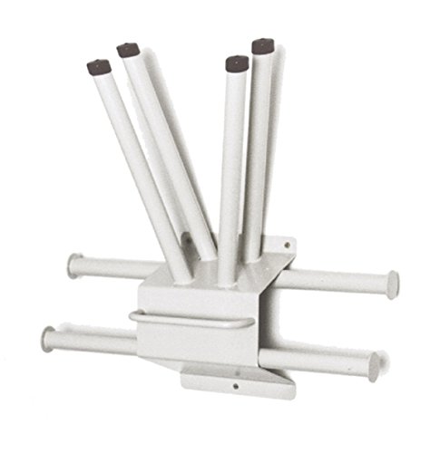 X-Ray Apron & Glove Rack (Wall Mount) - 2 Bars, 4 Glove Holders, Steel