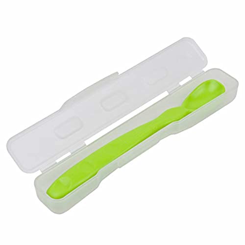 Re Play Made in the USA 4PK Infant Spoons With Travel Case - Green, Red, Yellow, Blue (Preschool)