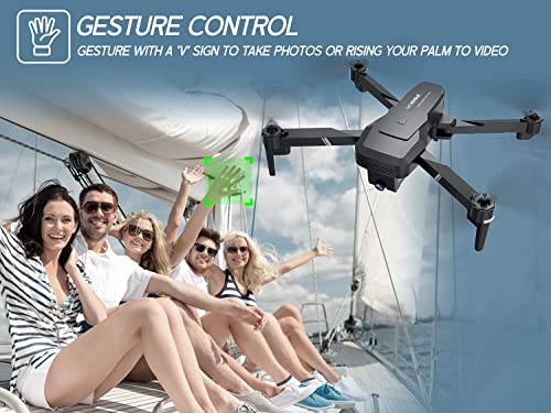 NEHEME NH760 Drones with 1080P HD Camera for Adults, WIFI FPV Live Video, RC Quadcopter Foldable Drones for Kids Beginners, Headless Mode, One Key Start Toys Gifts with 2 Batteries, Upgraded Version