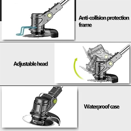 Robotic Lawnmower Lawn Mower Electric Grass Trimmer 58TV Lithium-Ion Cordless Weed Brush Cutter Kit Pruning Cutter Garden Tools with Replace Blade