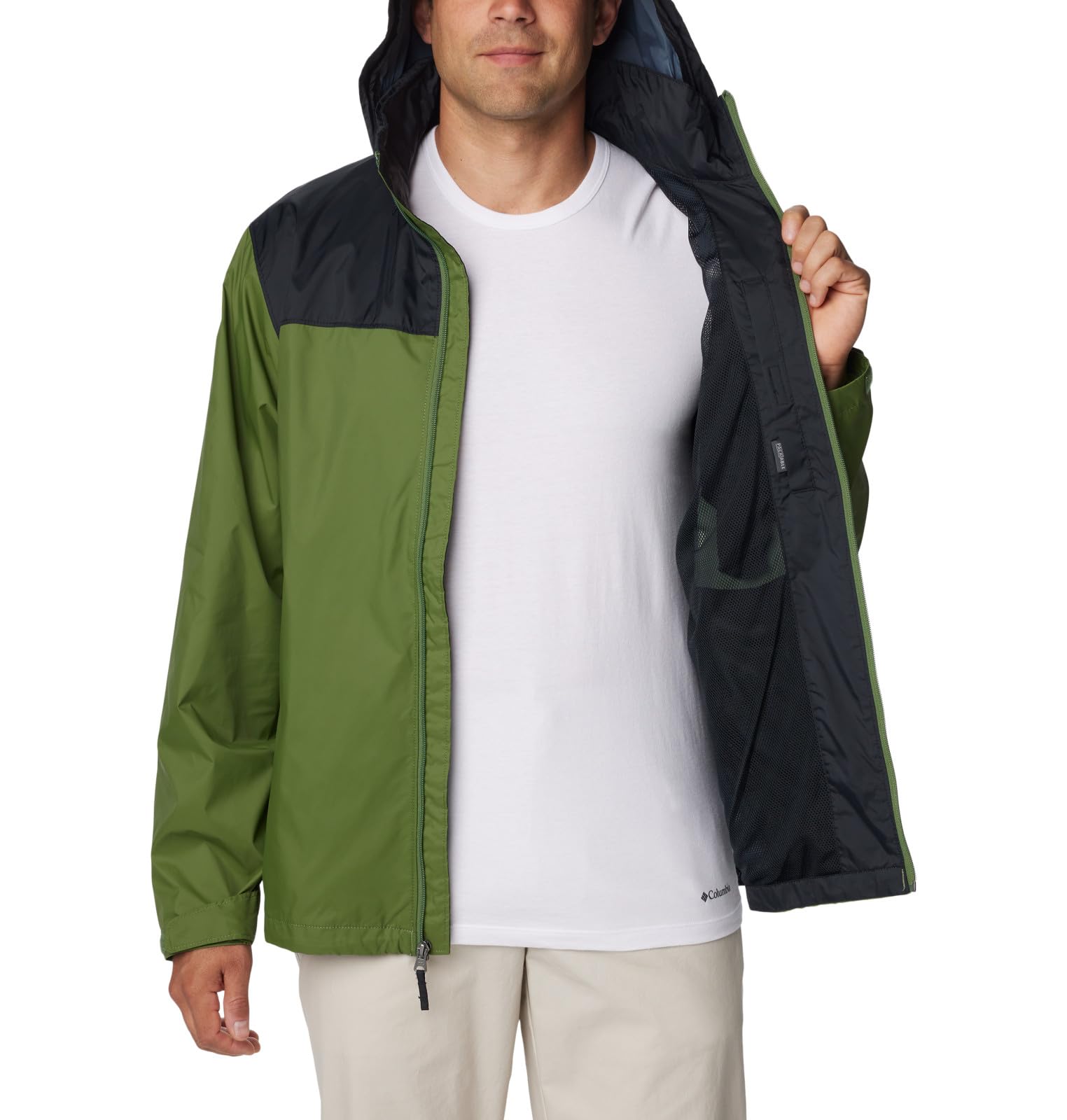 Columbia Men's Glennaker Lake Rain Jacket, Pond/Grill, Large