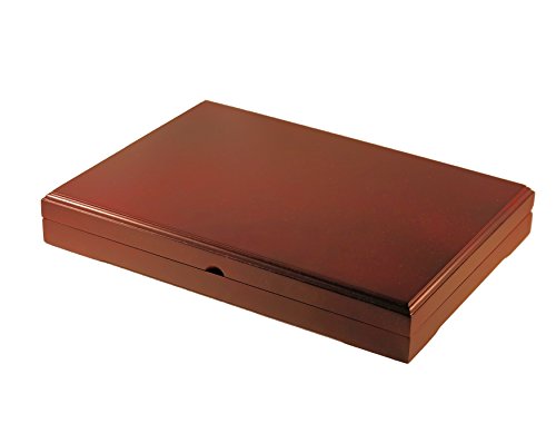 Guardhouse Wood Display 5 Coin Box for 5-Ounce Silver ATB Coins in 83mm Z5 Capsules Mahogany Finish
