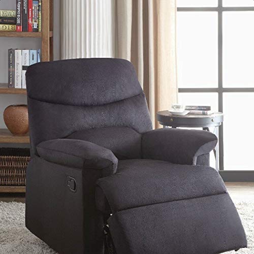Demagu Manual Recliner, Adult Assembly Required: Yes, Reclining Type: Manual (Black Microfiber/Microsuede)