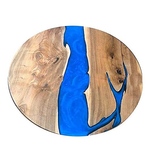 Epoxy Table, Live Edge Wooden Table, Epoxy Resin River Table, Natural Wood,Dining table, Natural Epoxy Table, Resin Table 51x51 inch