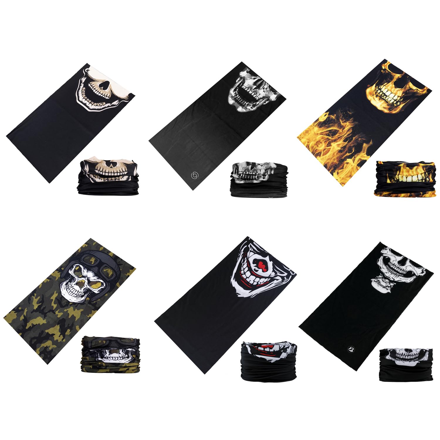 DEMIL 6PCS Seamless Headbands for men & women Balaclava Headwear Head Wrap Scarf (6PCS-U Camouflage1B)