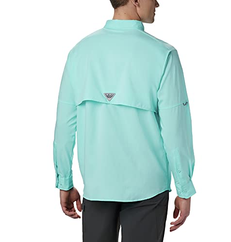 Columbia Men’s PFG Blood and Guts III Long Sleeve Shirt, Stain & Water Resistant , Gulf Stream ,Large