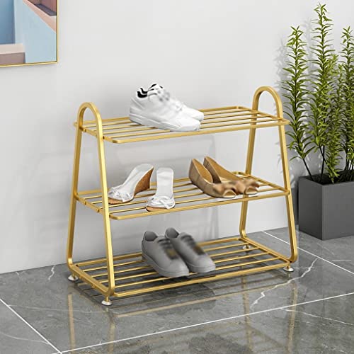 Shoe Rack Shoe Shelf Stackable Shoe Rack 3-Layer Shoe Rack Floor Standing Shoe Shelf Wrought Iron Shoe Storage Rack Entryway Living Room Bedroom Hallway Shoe Storage Organizer Shoe Bench Stackable Sh