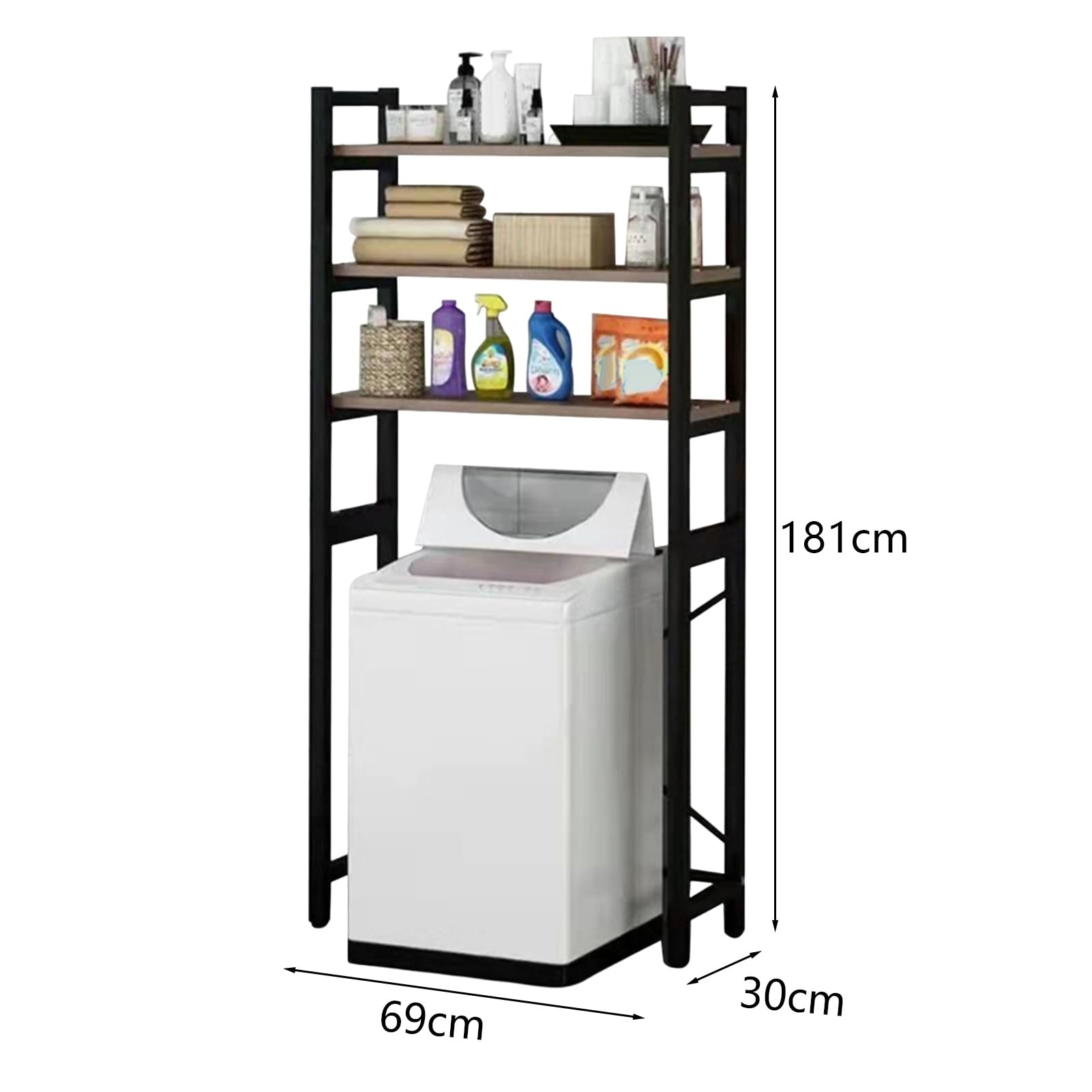Hesitroad Storage Rack,Multi-Layer Space-Saving Bathroom Sundries,Kitchen Storage Shelves Garage Shelving Unit, Large Capacity Commercial Storage Rack for Kitchen, Living Room, Bathroom, Entryway Bl