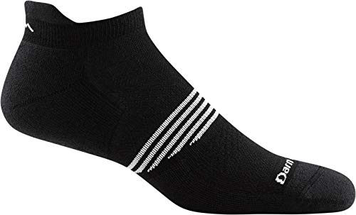 Darn Tough Men's Element No Show Tab Lightweight with Cushion Running Sock (Style 1101) - Black, Large