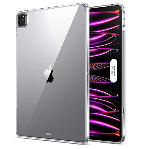 ESR for iPad Pro 12.9 Case, 12.9 inch iPad Pro case (2022/2021, 6th/5th Generation), Thin and Lightweight, Yellowing Resistant, Hard Back, Supports Pencil 2, Classic Series, Clear